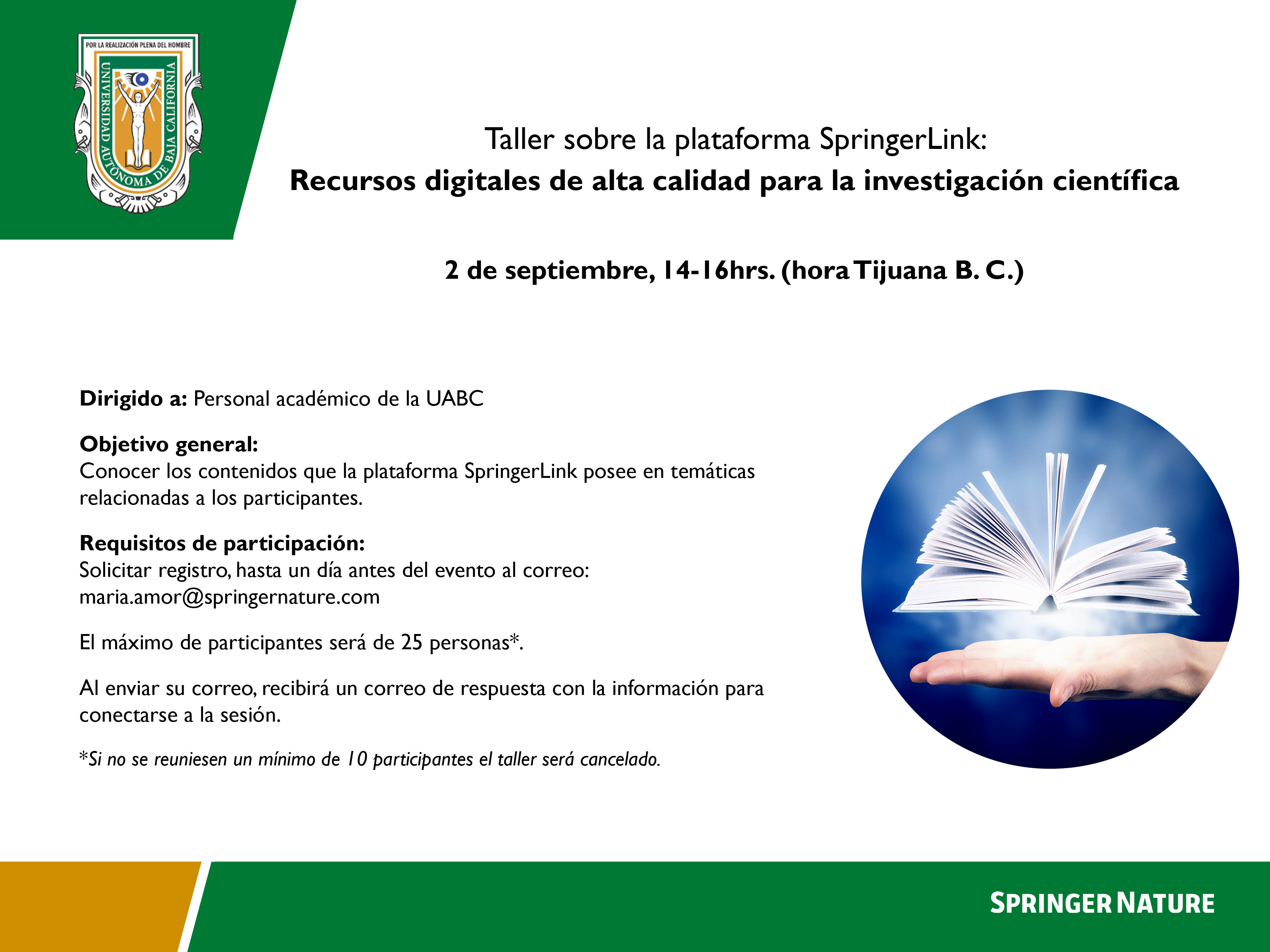 Taller sobre la plataforma SpringerLink: Recursos digitales de alta ...