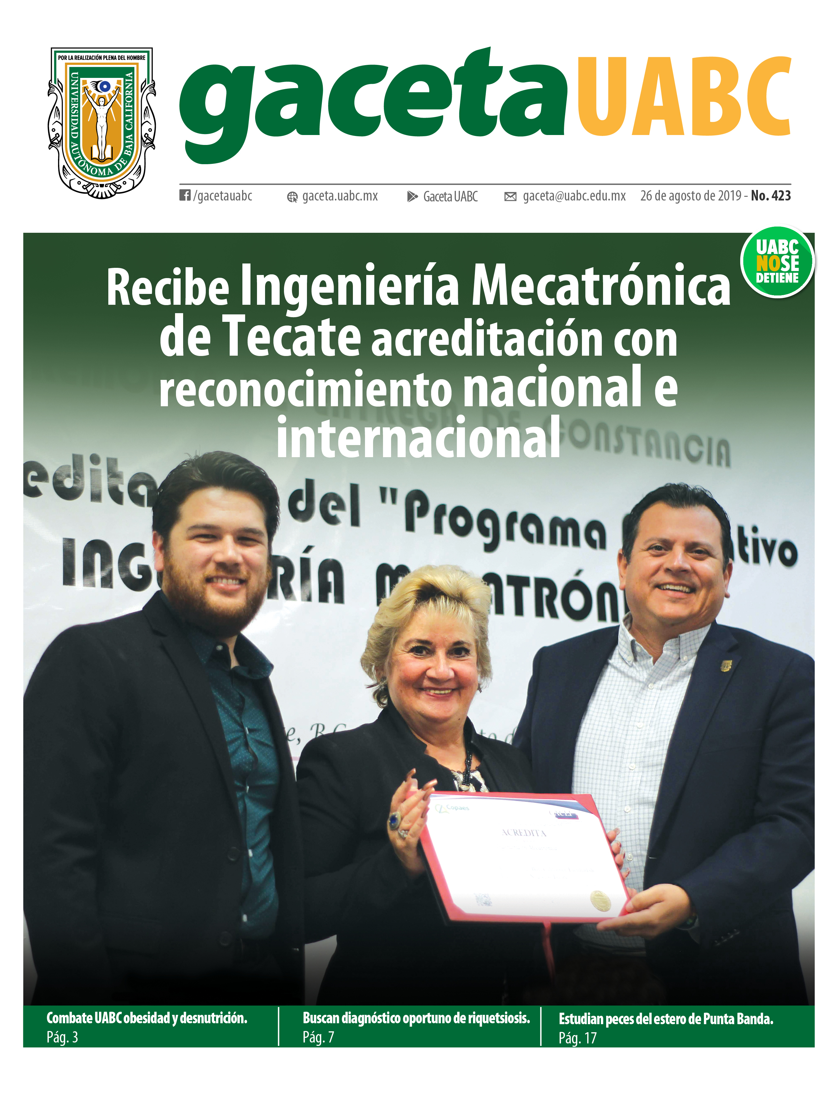 Gaceta 423 | Gaceta UABC